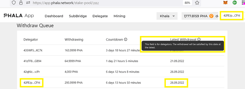 If you have not received delegation PHA after the withdraw period ended (не пришли токены после ...