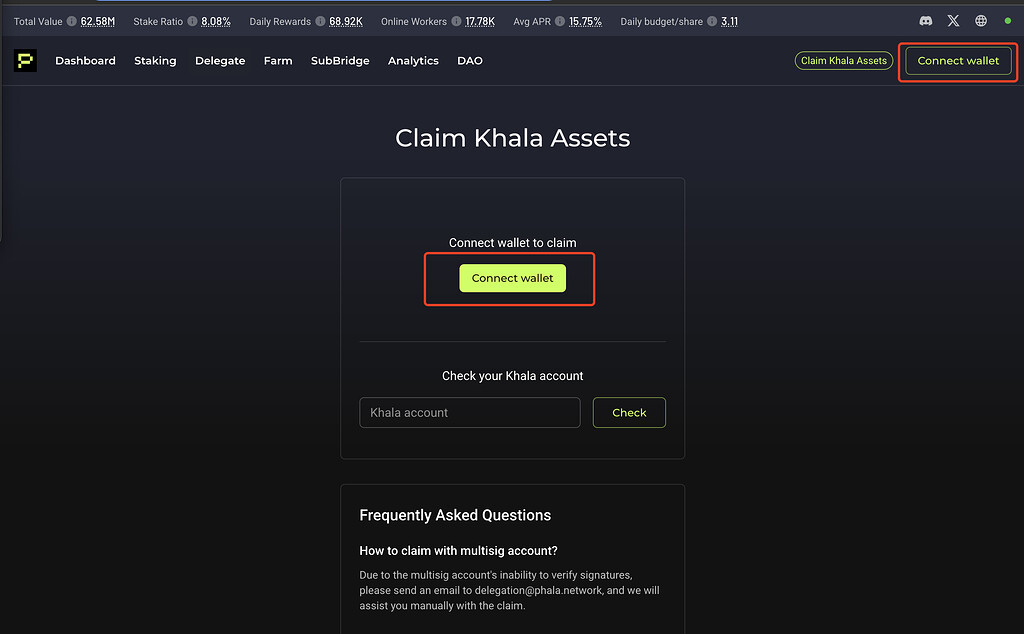 Khala Asset Claim System is Now Live - 💬 Community - Phala Community