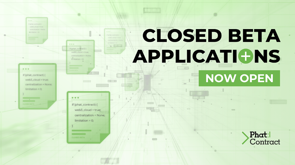 Phat Contract - добро пожаловать в закрытое бета-тестирование! - русский - Phala Forum